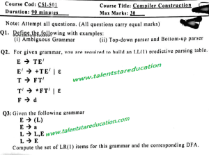 BSCS Gcuf Past Paper For Affiliated Colleges-BSCS Past Paper GCUF