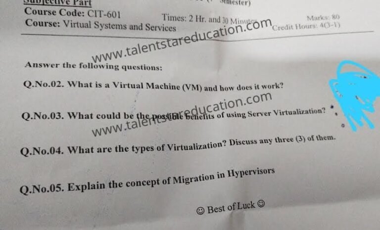 BS.IT (Information Technology) Govt College Faisalabad Past Papers for ...