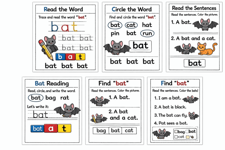 CVC Worksheets: Early Reading and Phonics Development