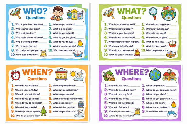 Practice Answering Questions Worksheet 1st Grade